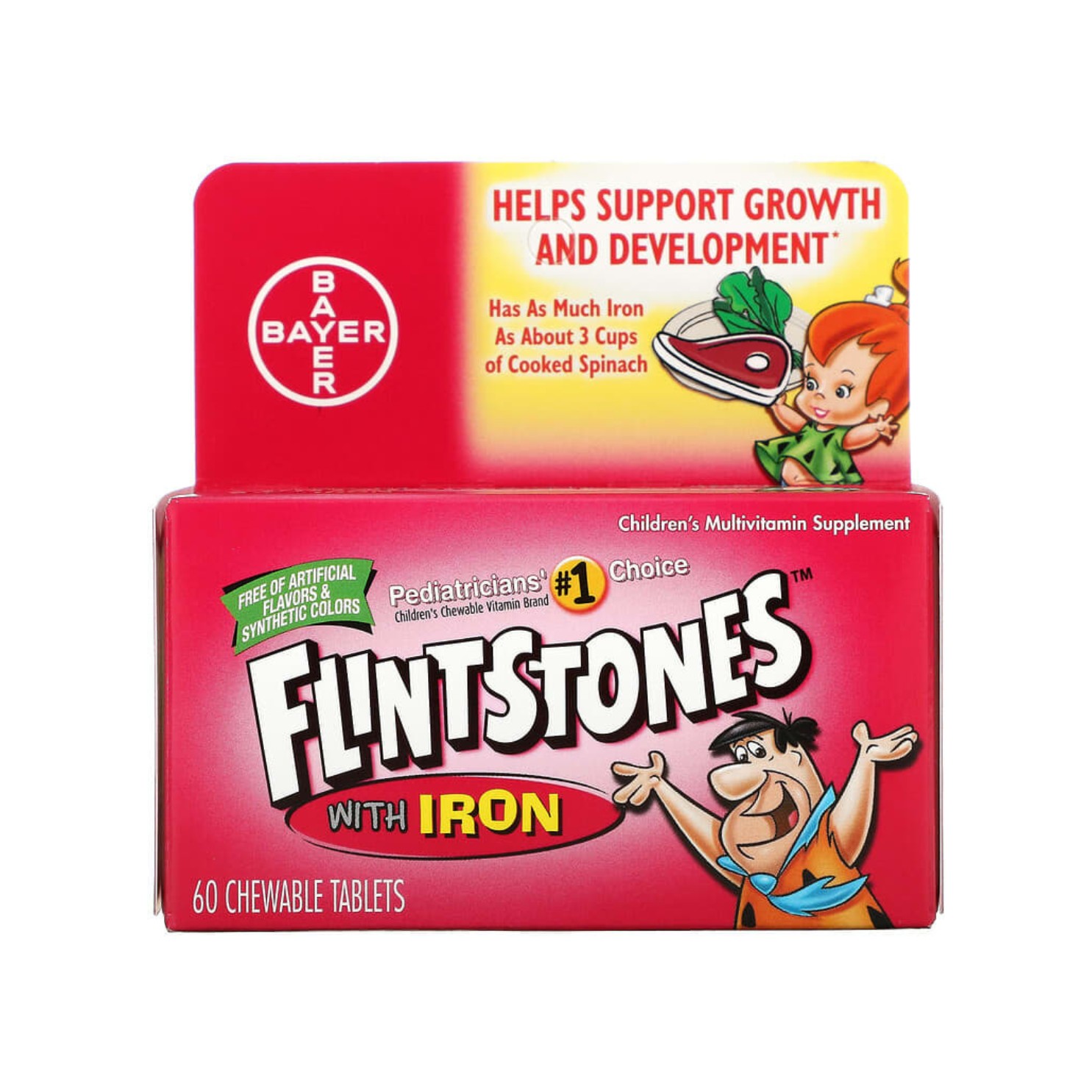 Flintstones Children Multivitamin With Iron 60 Chewable Tablets - SWANZA