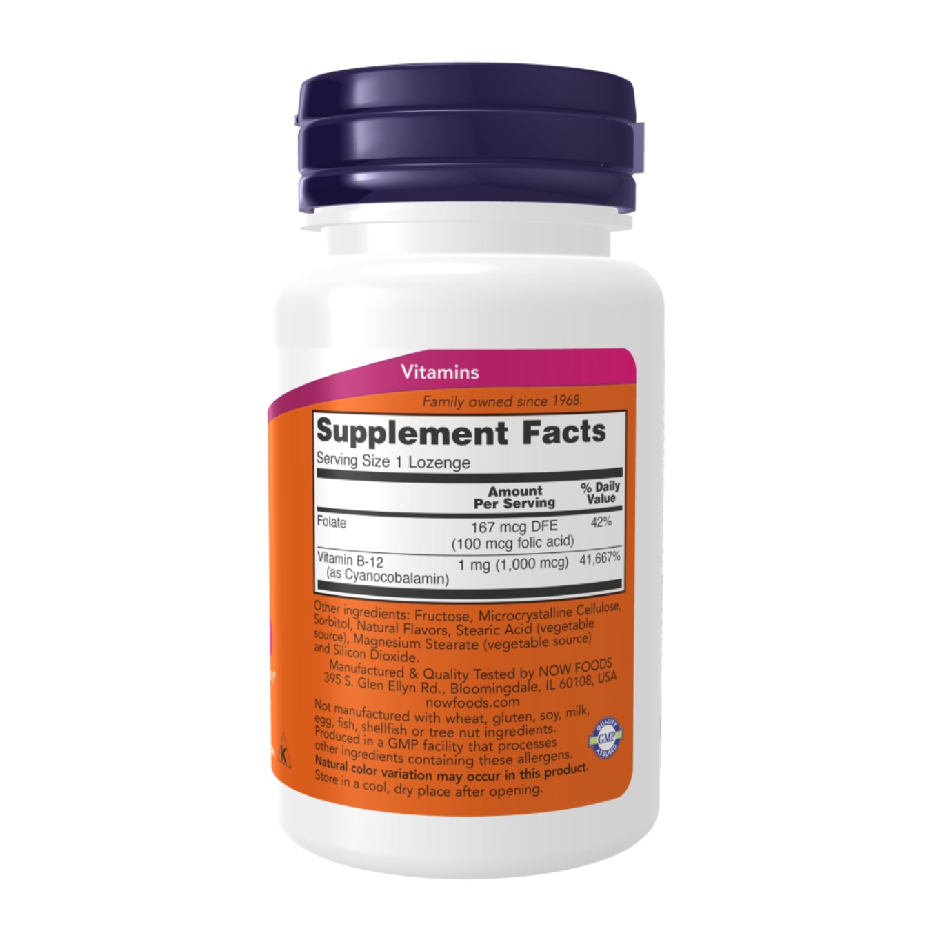 Now Vitamin B12 1000 Mcg 100 Lozenges - SWANZA